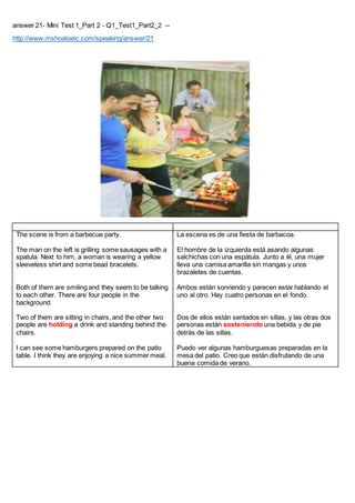 Pet speaking PICTURE DESCRIPTION PET describir una imagen | DOCX