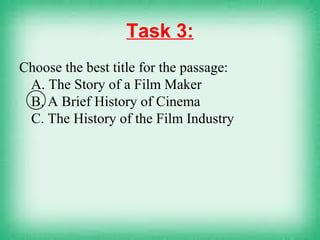 Unit 13 reading films and cinema | PPT