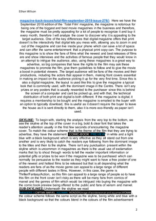 Unit 14 digital and print magazine production | DOCX