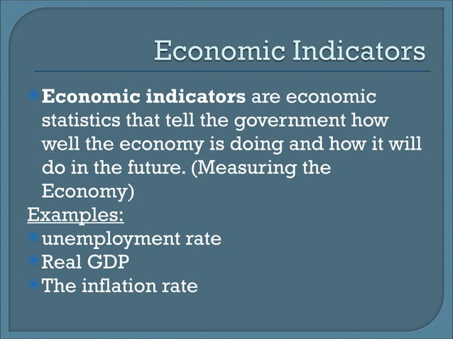 Unit 14 economic indicators | PPT