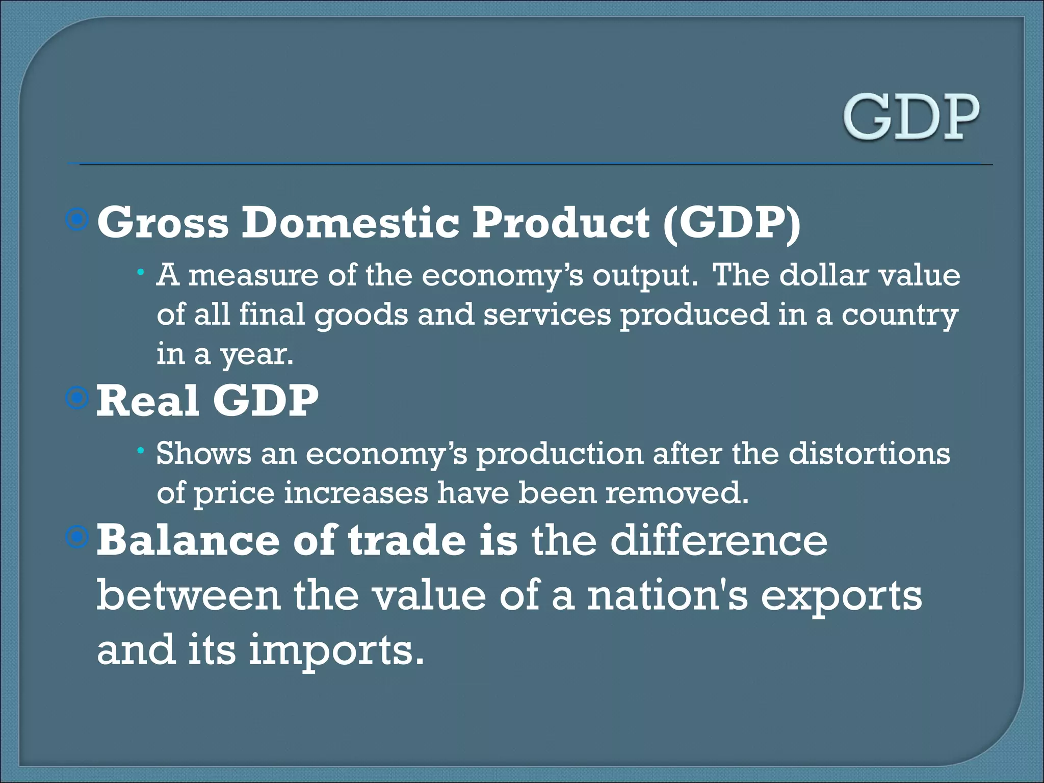 Unit 14 economic indicators | PPT