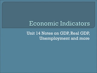 Unit 14 economic indicators | PPT