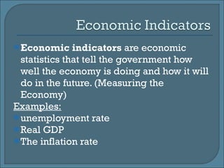 Unit 14 economic indicators | PPT