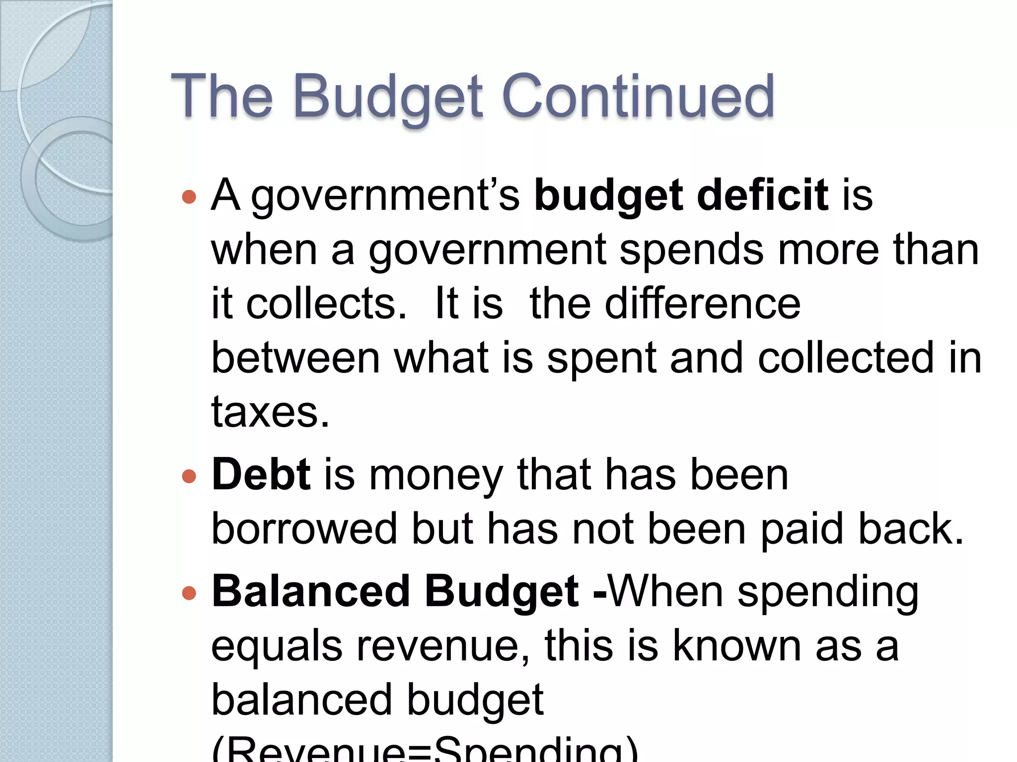 Unit 14 government spending | PPTX