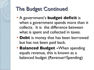 Unit 14 government spending and revenue | PPT