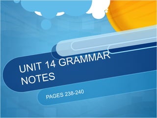 Unit 14 grammar_notes to upload | PPT