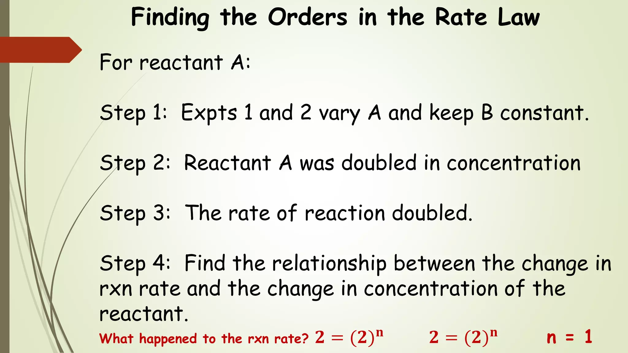 Chem 2 - Chemical Kinetics III - Determining the Rate Law with the ...
