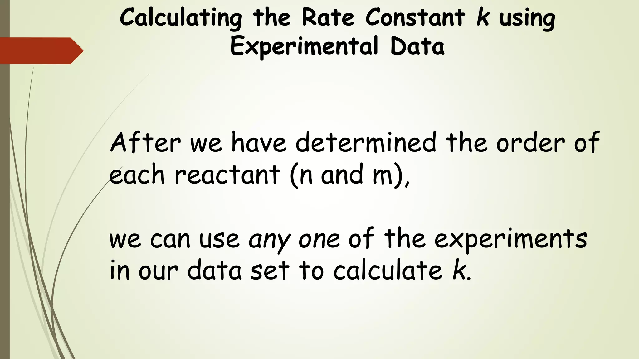 Chem 2 - Chemical Kinetics III - Determining the Rate Law with the ...