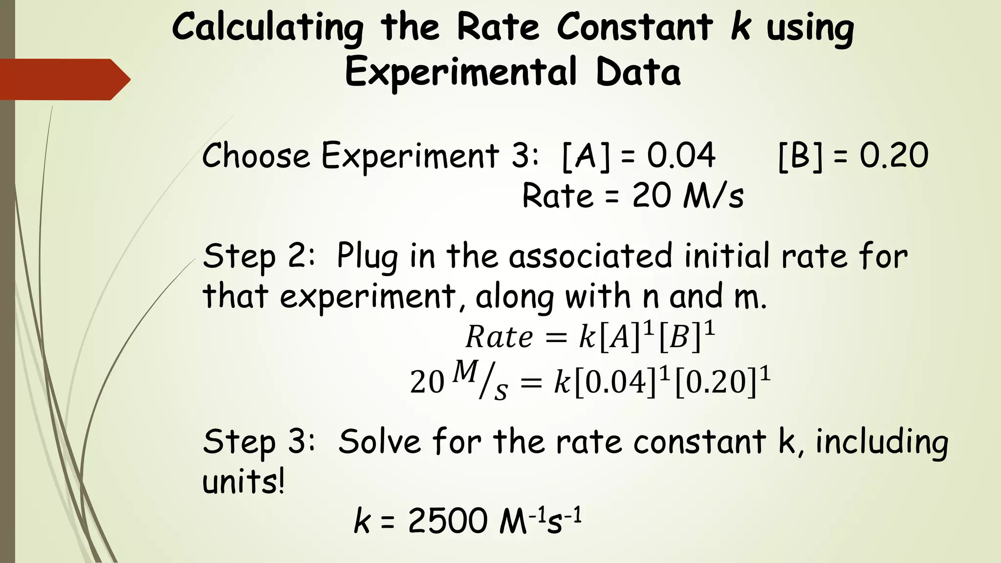 Chem 2 - Chemical Kinetics III - Determining the Rate Law with the ...