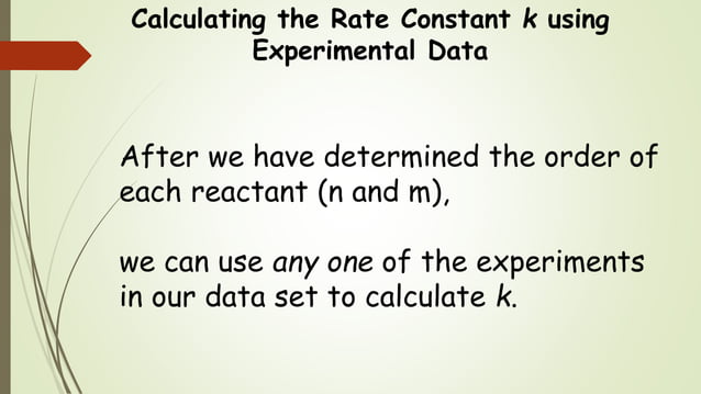 Chem 2 - Chemical Kinetics III - Determining the Rate Law with the ...