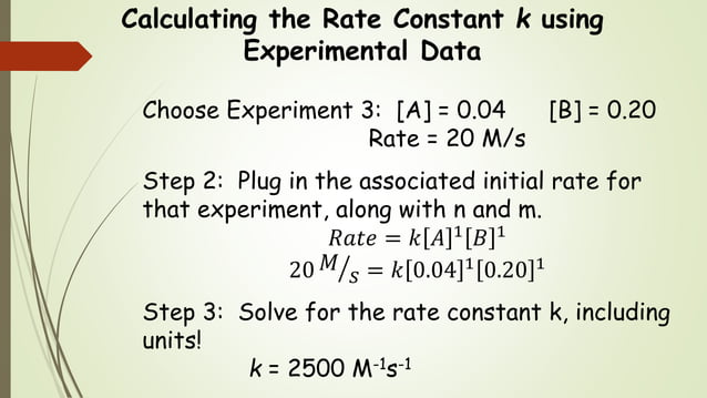 Chem 2 - Chemical Kinetics III - Determining the Rate Law with the ...