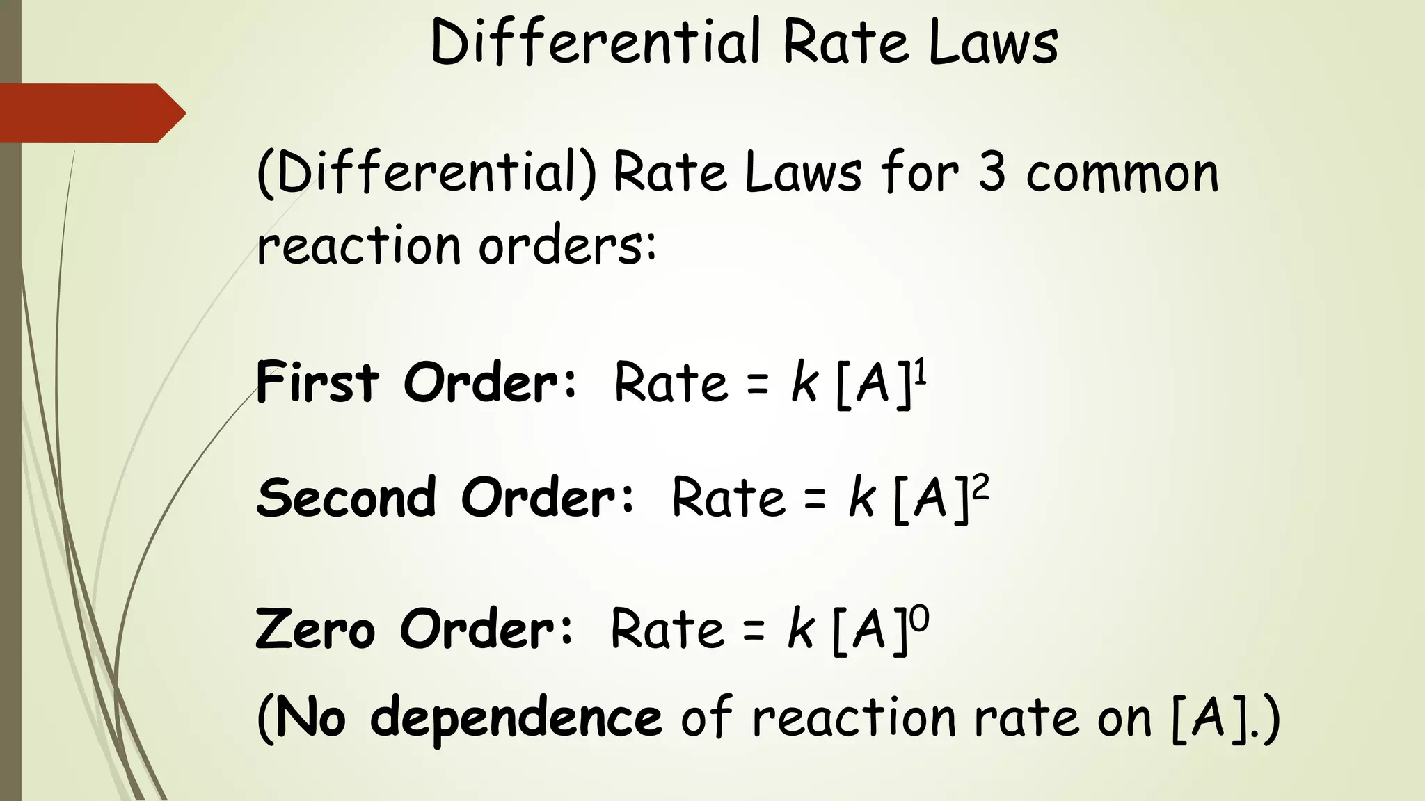 Chem 2 - Chemical Kinetics IV: The First-Order Integrated Rate Law | PPTX