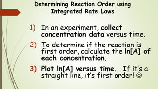 Chem 2 - Chemical Kinetics IV: The First-Order Integrated Rate Law | PPTX