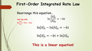 Chem 2 - Chemical Kinetics IV: The First-Order Integrated Rate Law | PPTX