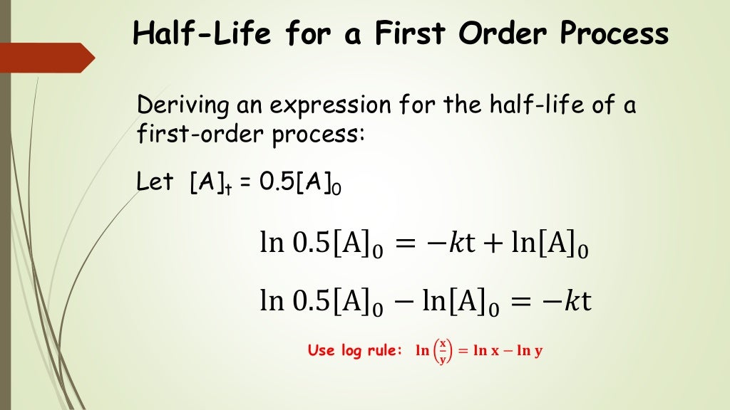 Chem 2 - Chemical Kinetics IV: The First-Order Integrated Rate Law