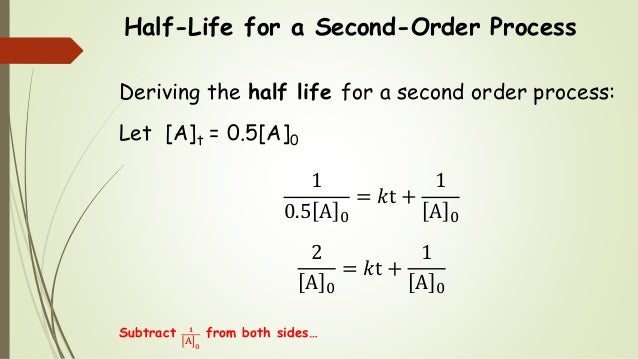 Chem 2 - Chemical Kinetics V: The Second-Order Integrated Rate Law