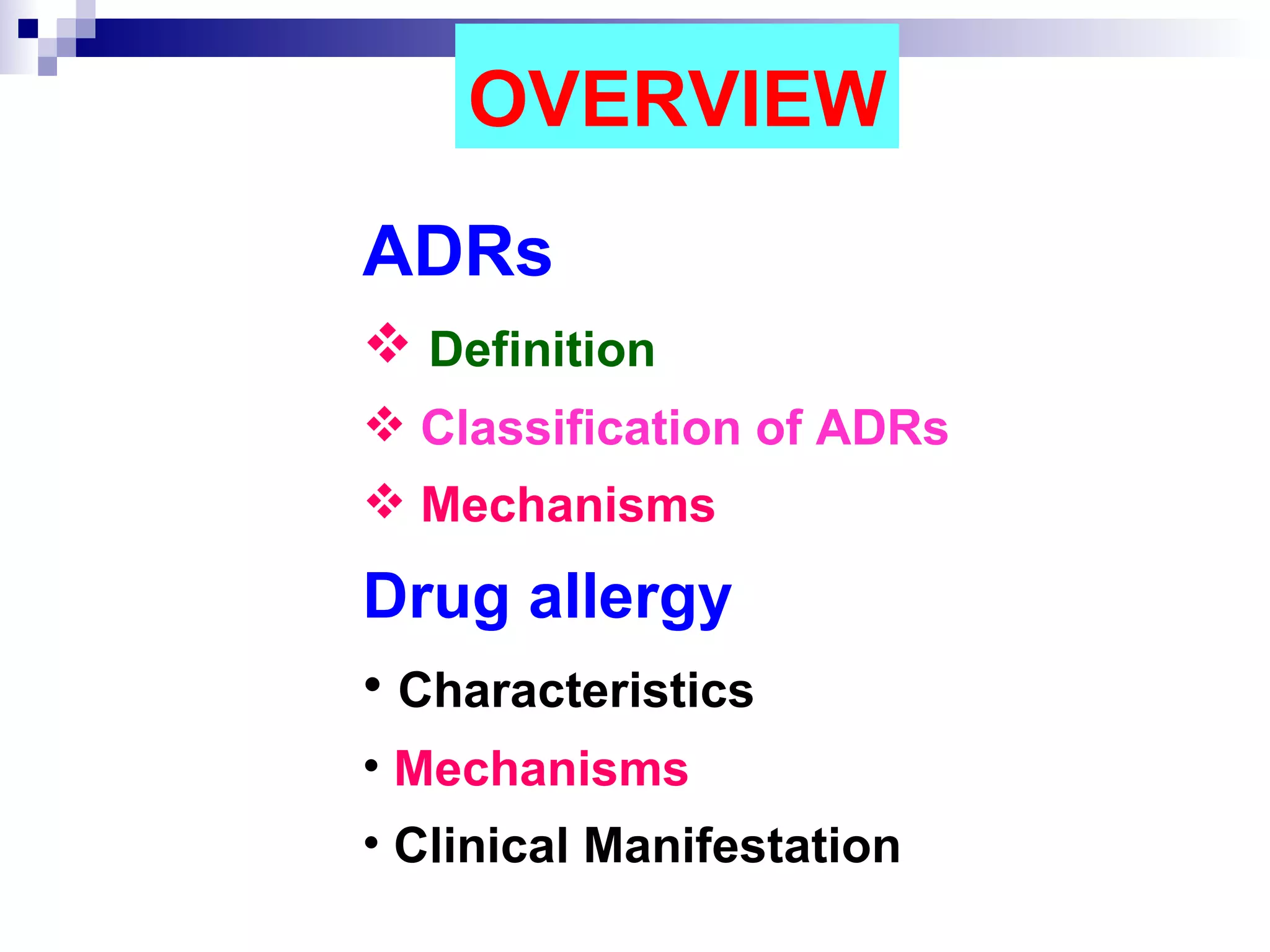Adverse Drug Reactions and Drug Allergy Adverse Drug Reactions and Drug ...