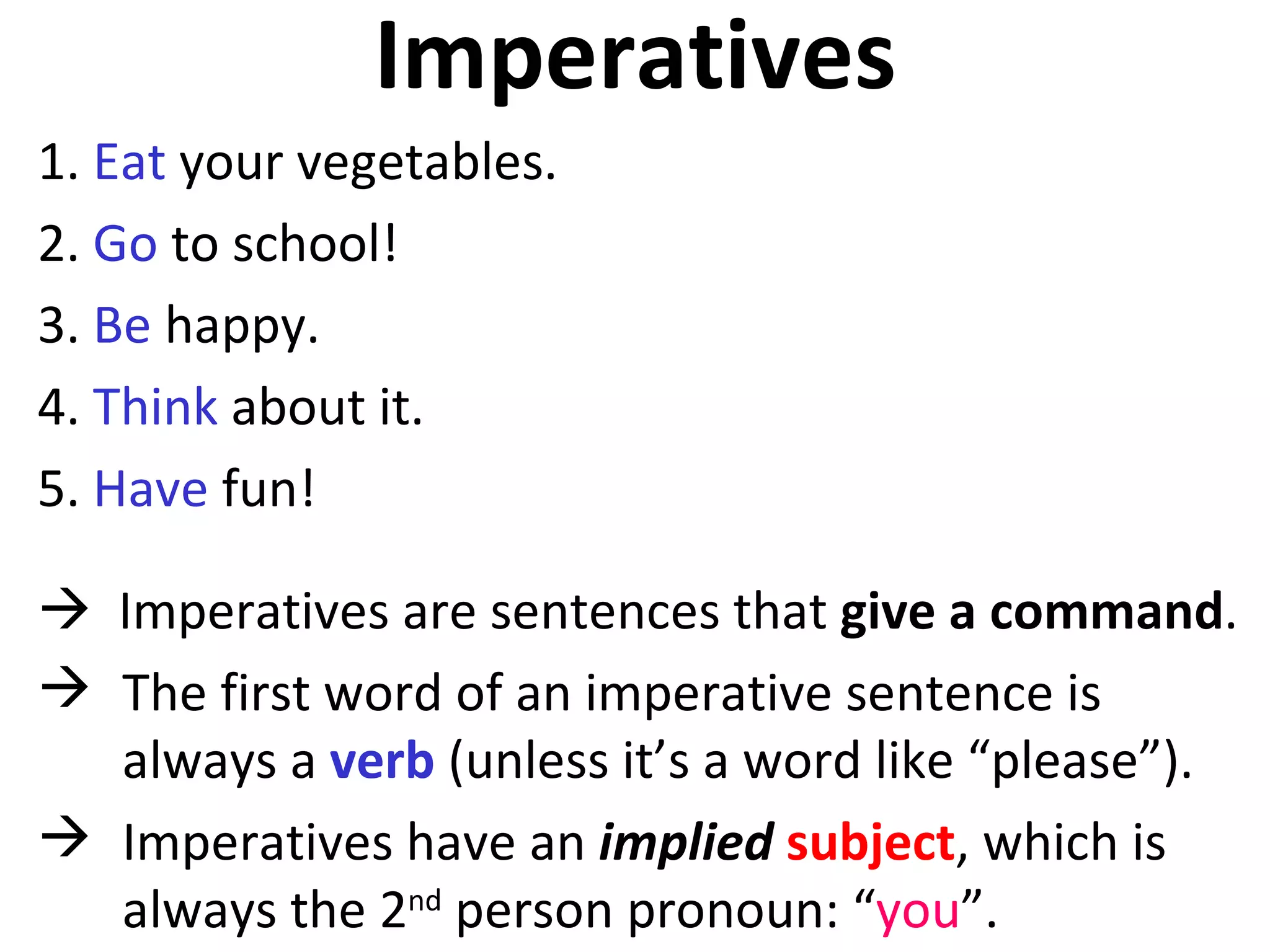 Unit 15 functions of sentences | PPT
