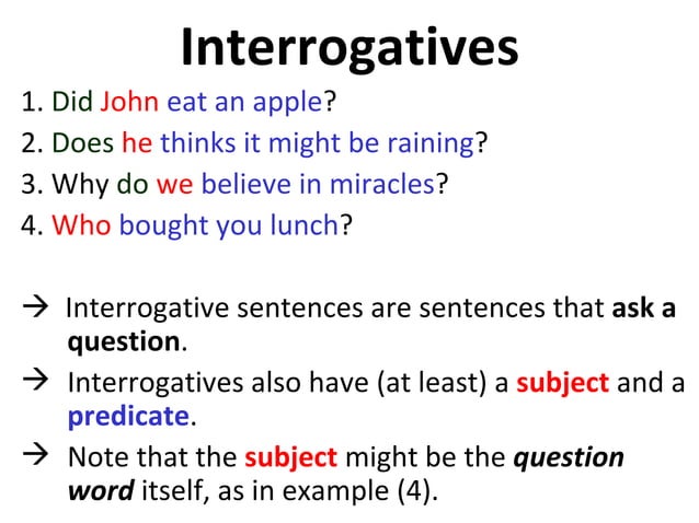 Unit 15 functions of sentences