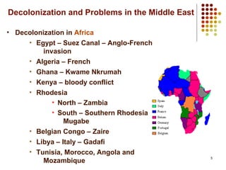 Unit 15 - Decolonization and problems in the Middle EAst | PPT
