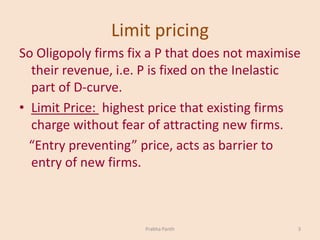 Bain’s limit pricing model | PPSX