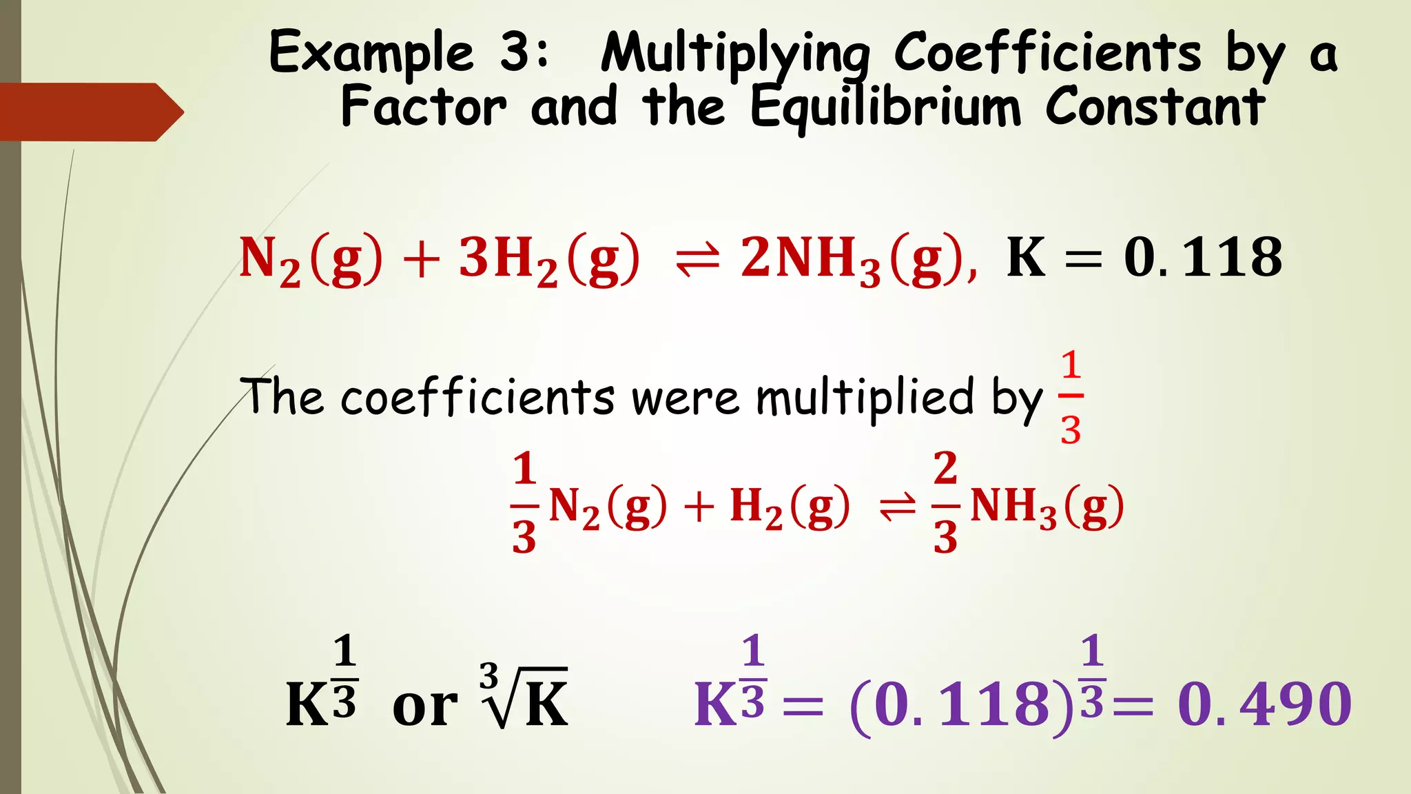 Chem 2 - Chemical Equilibrium IV: The Properties of the Equilibrium ...