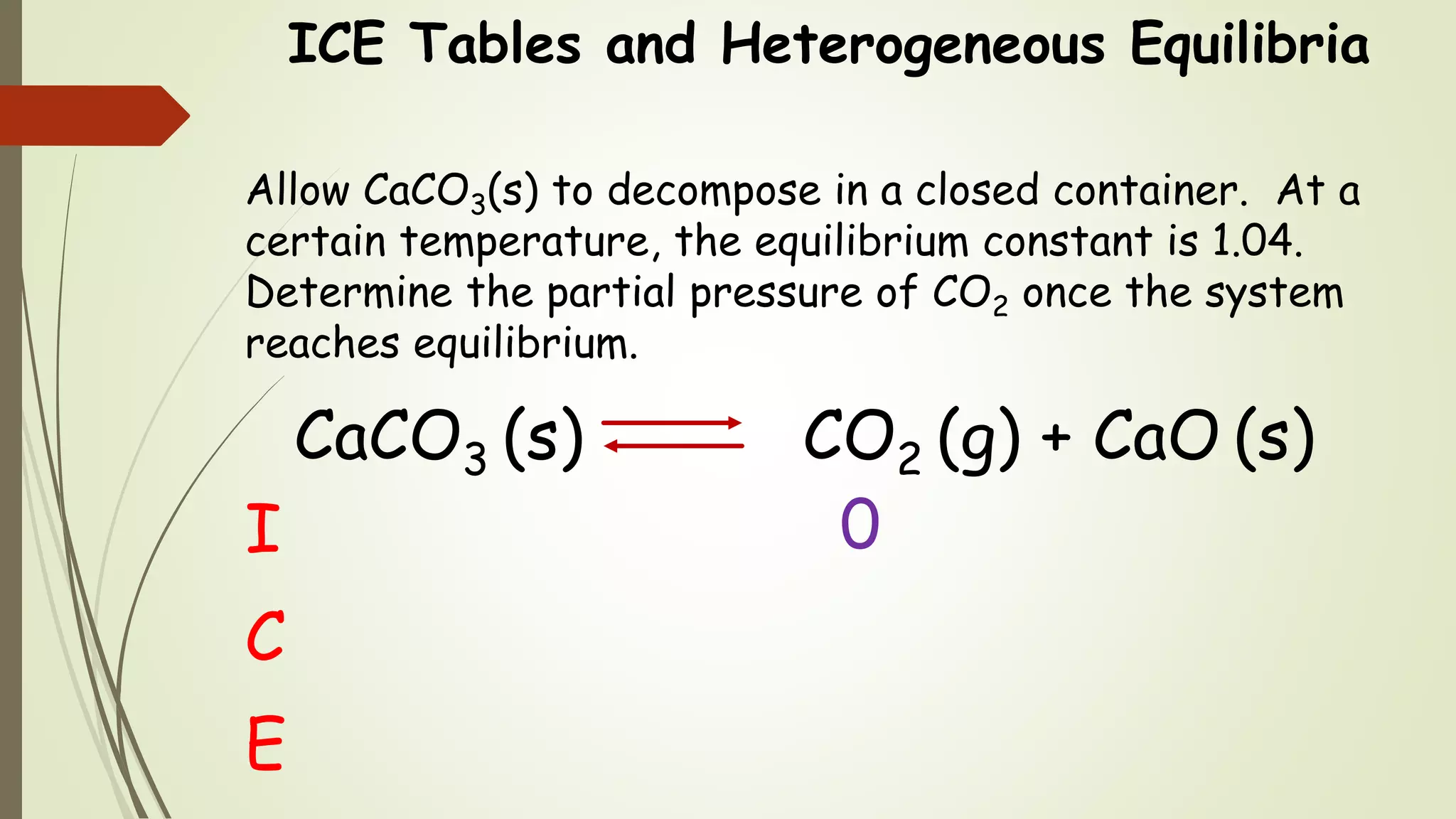 Chem 2 - Chemical Equilibrium VI: Heterogeneous Equilibria | PPT