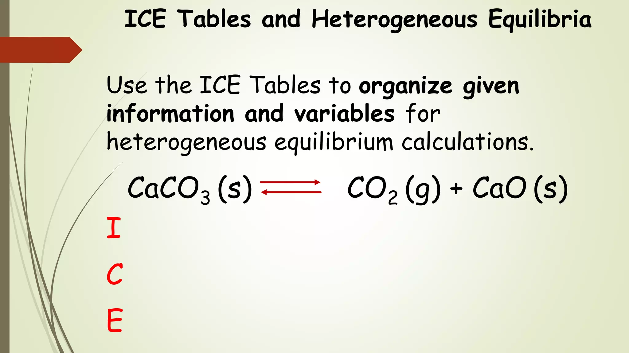 Chem 2 - Chemical Equilibrium VI: Heterogeneous Equilibria | PPT