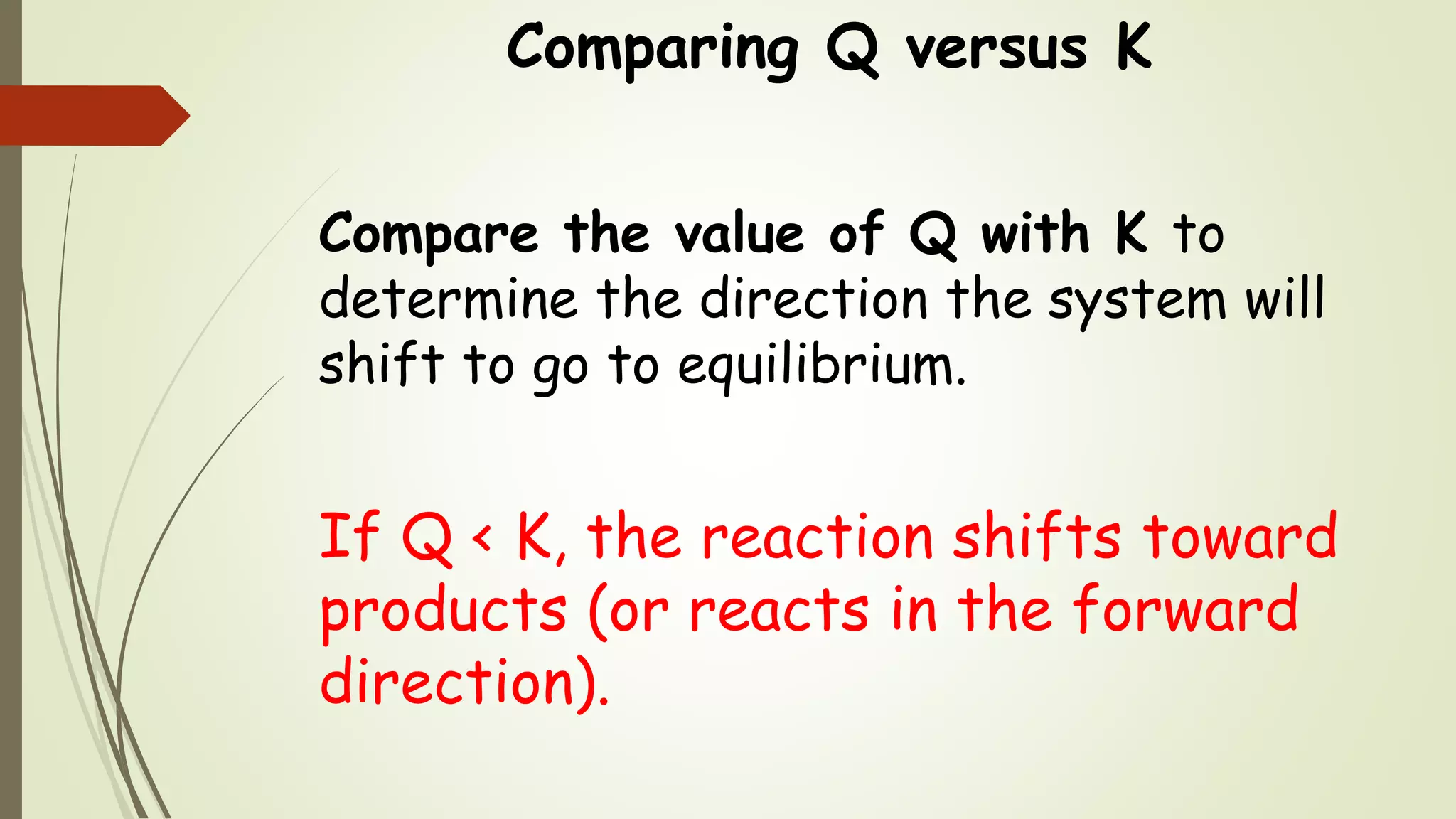 Chem 2 - Chemical Equilibrium VII: The Reaction Quotient Q for Non ...