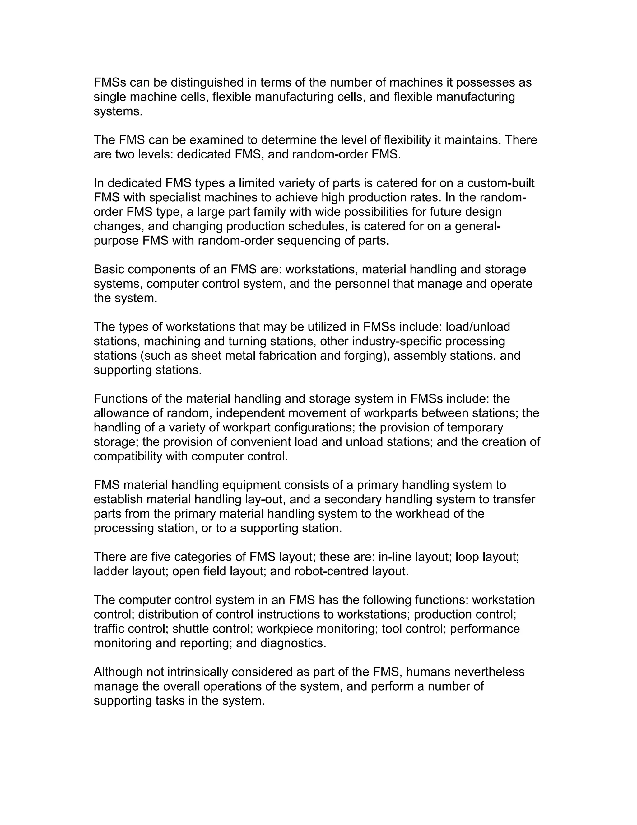 Flexible Manufacturing Systems | PDF