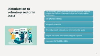 Voluntary sector in India NPOs,CSOs,CBOs | PPTX