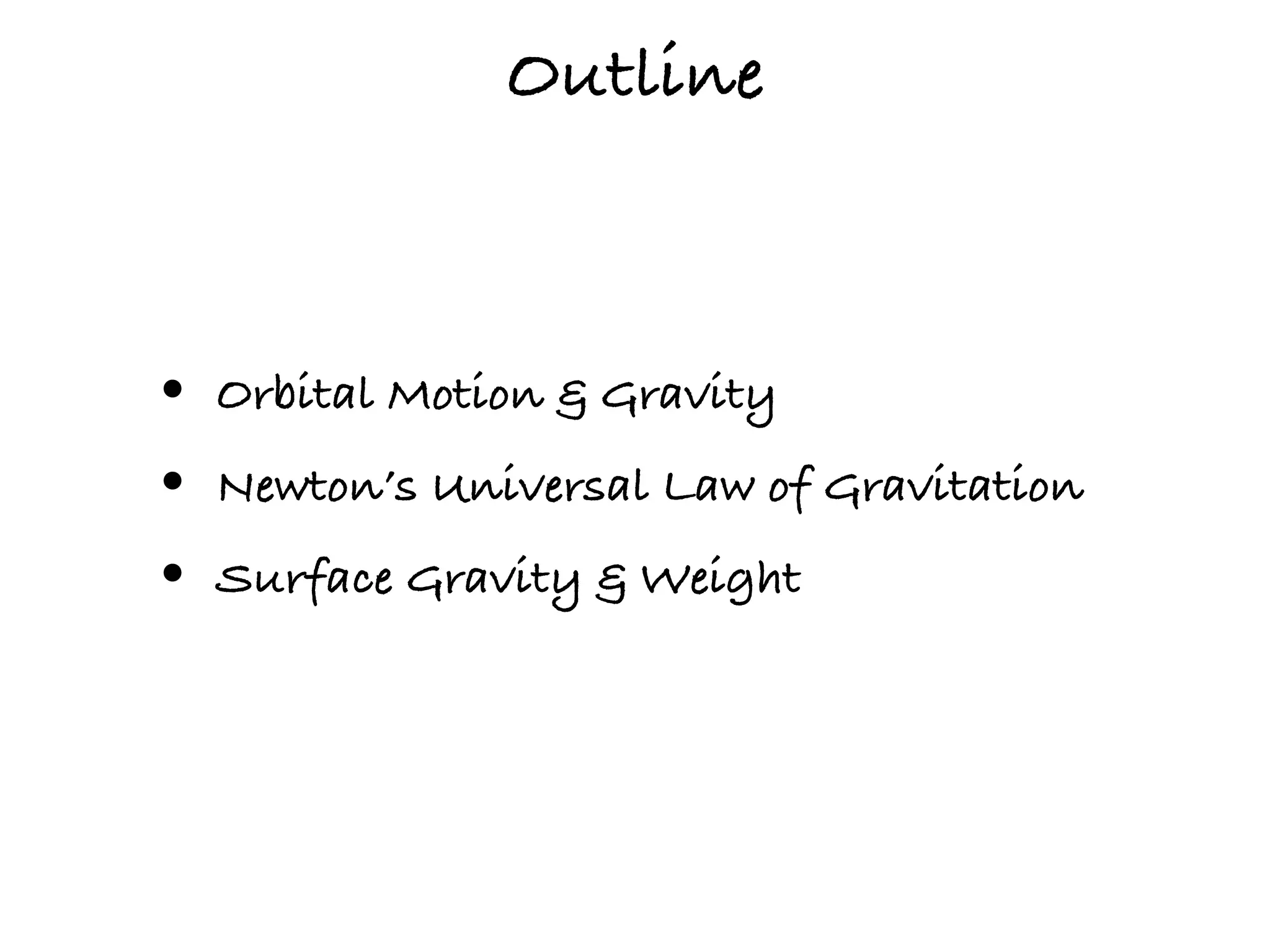 Unit 16 - The Universal Law of Gravity | PPT