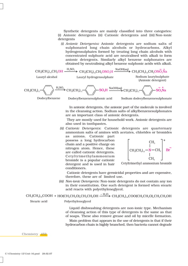 Ncert Class 12 Chemistry Chapter 16 | PDF