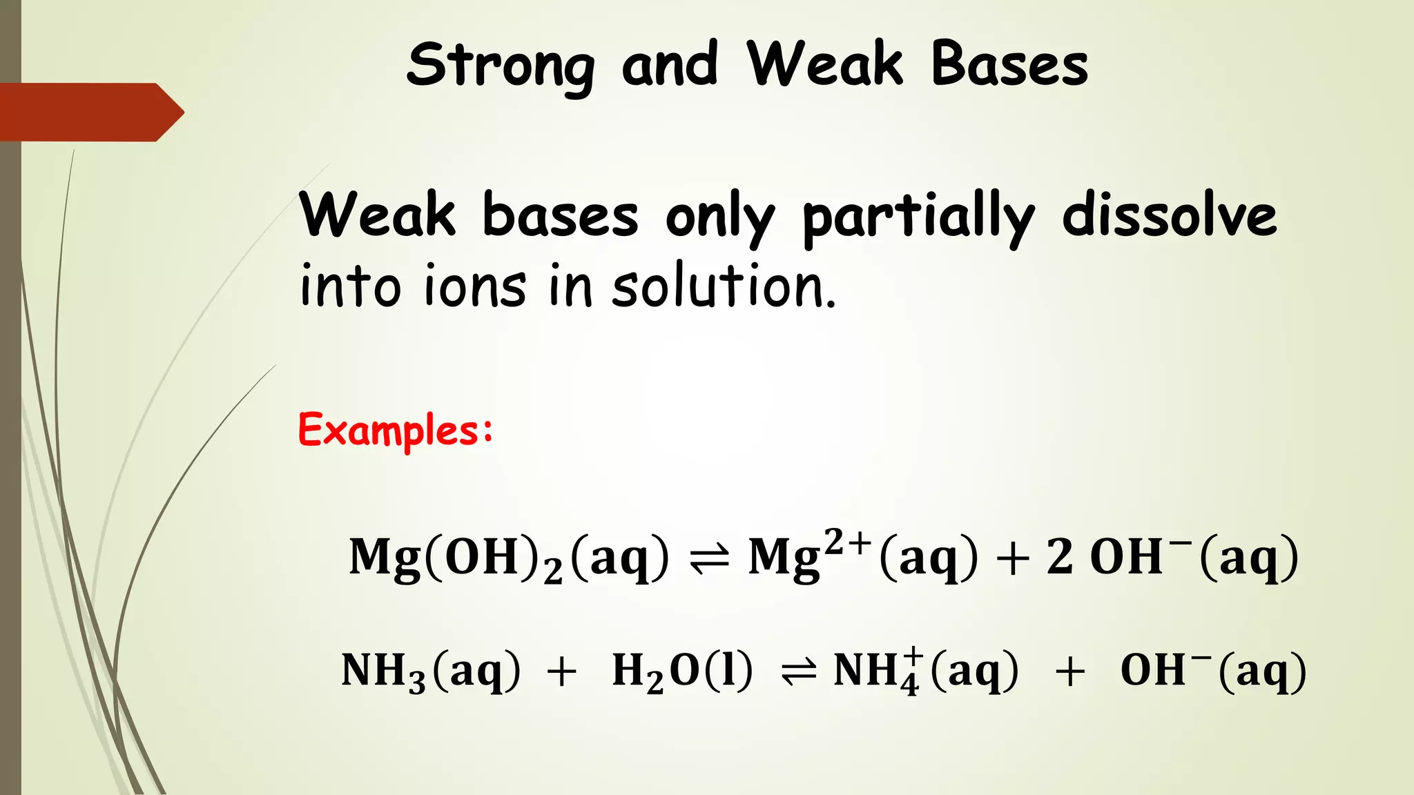 Chem 2 - Acid-Base Equilibria I: The Basics of Acids and Bases | PPTX