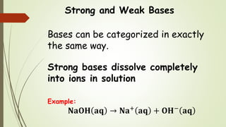 Chem 2 - Acid-Base Equilibria I: The Basics of Acids and Bases | PPTX