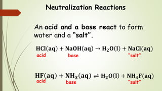 Chem 2 - Acid-Base Equilibria I: The Basics of Acids and Bases | PPTX