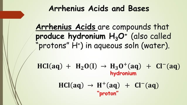 Chem 2 - Acid-Base Equilibria I: The Basics of Acids and Bases | PPTX ...