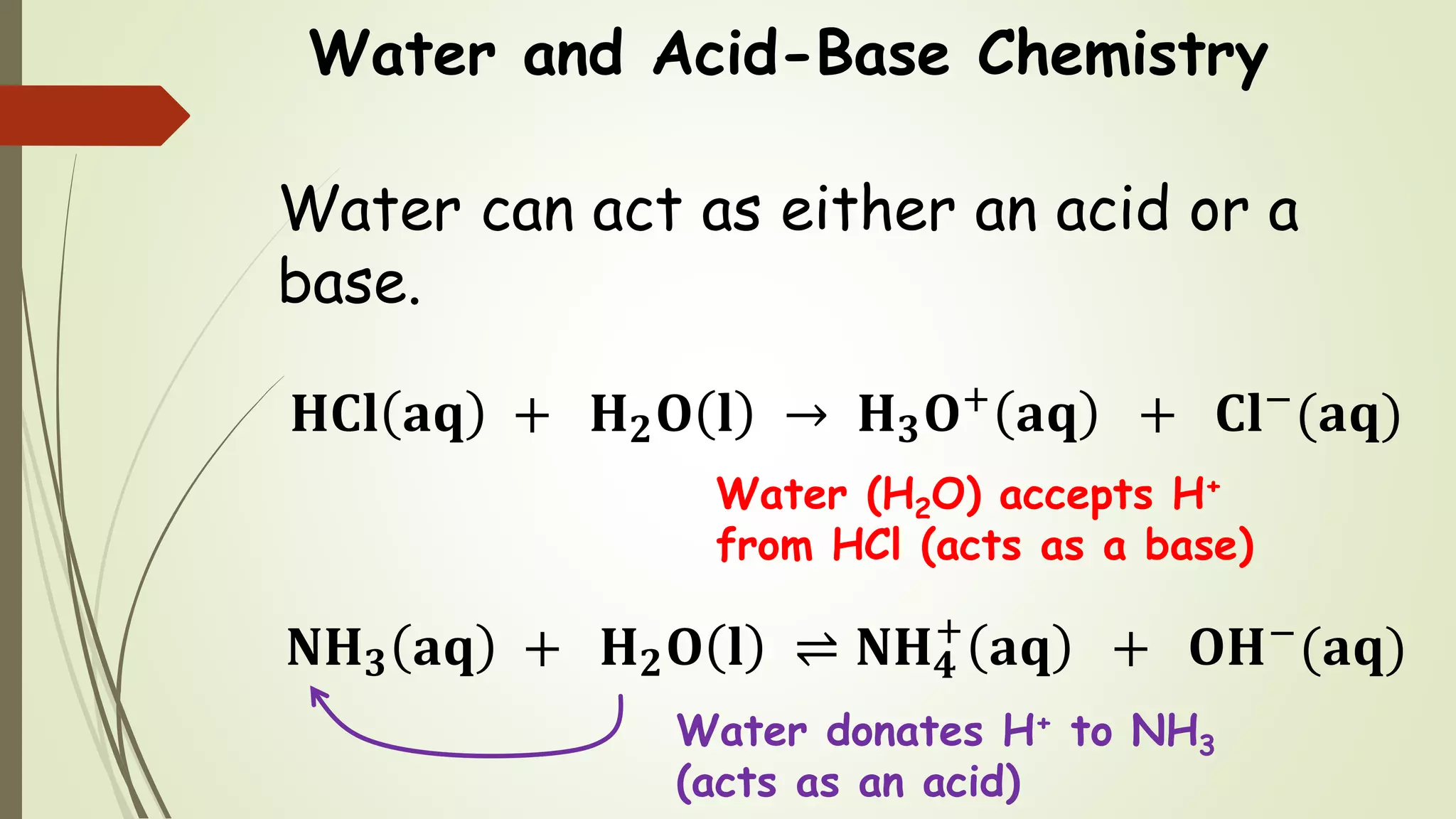 Chem 2 - Acid-Base Equilibria II - The Auto-Ionization of Water | PPTX