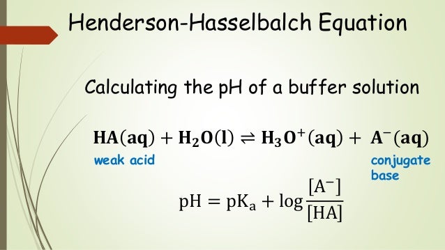 Chem 2 - Acid-Base Equilibria X: Buffers and the Henderson-Hasselbalc…