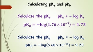 Chem 2 - Acid-Base Equilibria VII: Conjugate Acid/Base Pairs and ...