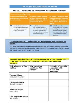 Unit 16 workbook part 1 | DOCX