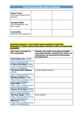 Unit 16 Part 1 Student Workbook | DOCX