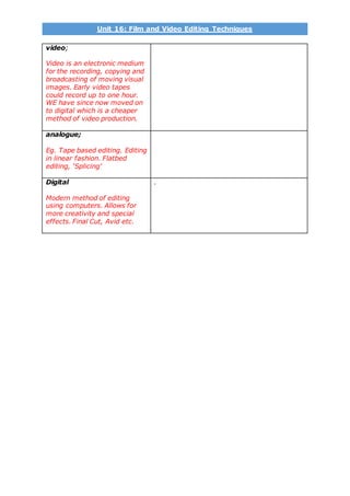Unit 16 Part 1 Student Workbook | DOCX