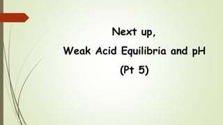Chem 2 - Acid-Base Equilibria IV: Calculating the pH of Strong Acids ...