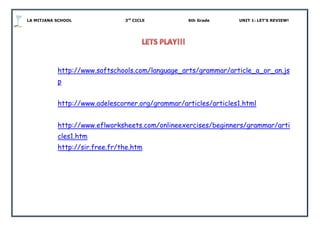 Unit 1 6th grade good one | PPT