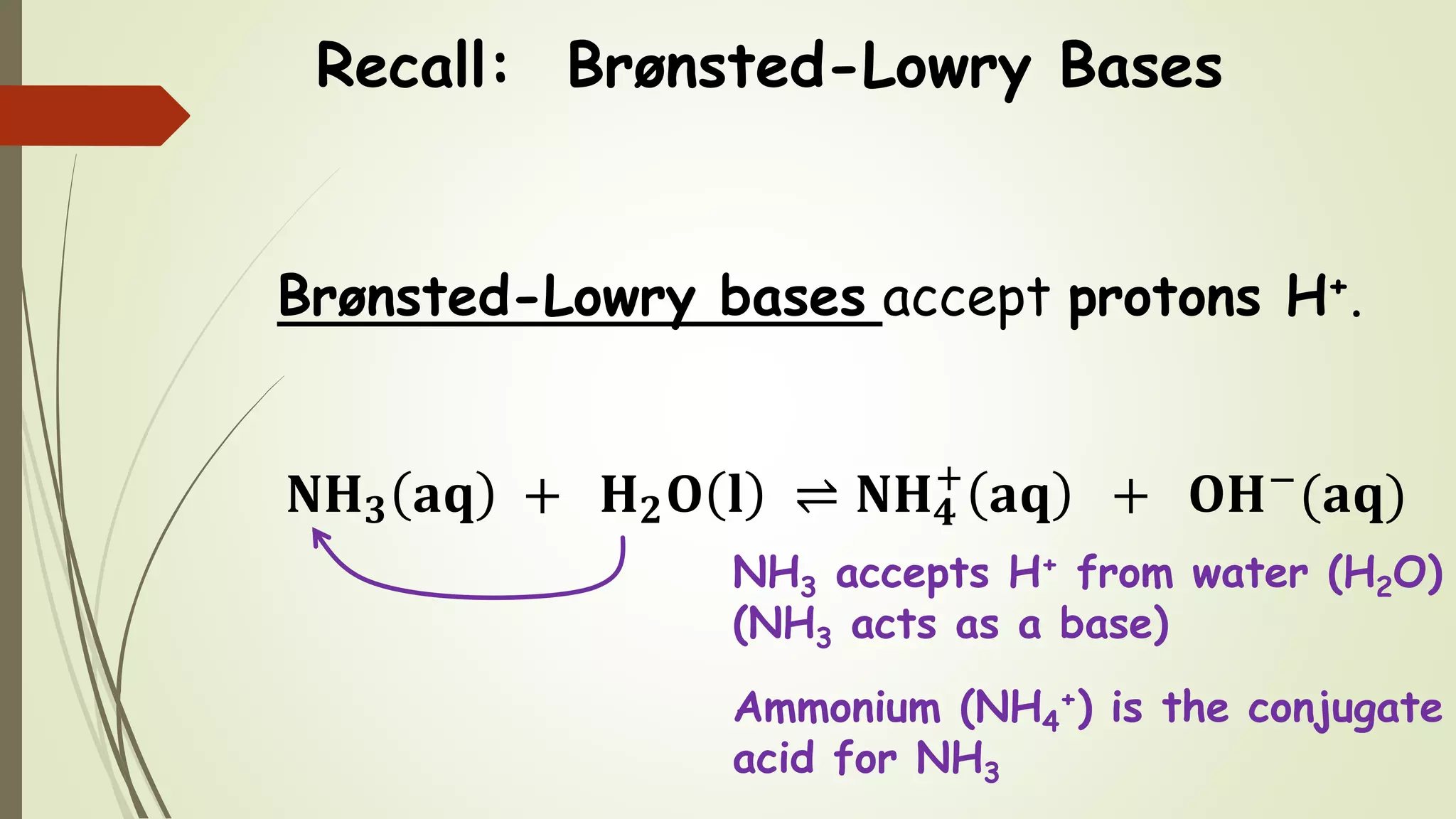 Chem 2 - Acid-Base Equilibria VI: Weak Base Equilibria and Kb ...