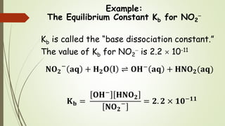 Chem 2 - Acid-Base Equilibria VI: Weak Base Equilibria and Kb ...