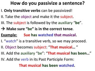 Unit 17 relating sentences- negatives, questions, passive and active | PPT