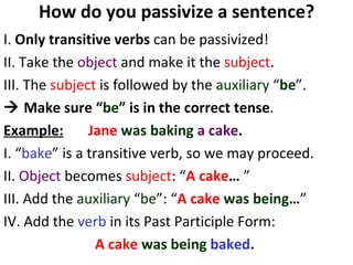 Unit 17 relating sentences- negatives, questions, passive and active | PPT