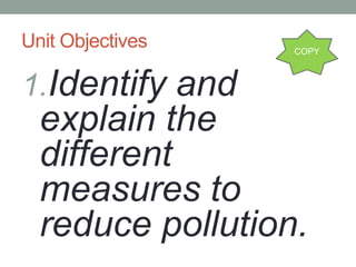 sec 2 Unit 17 coping with pollution | PPTX